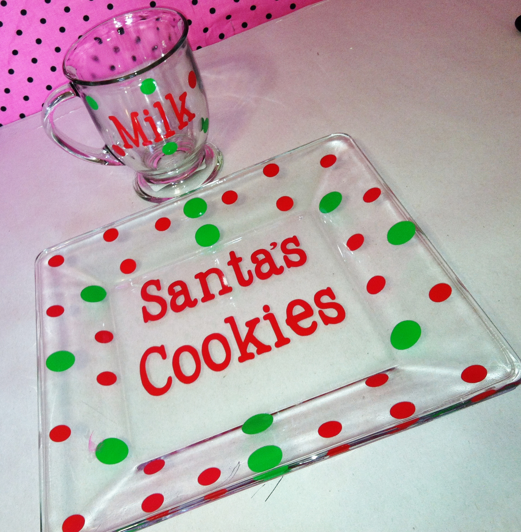 Personalized Cookies & Milk For Santa Set on Luulla